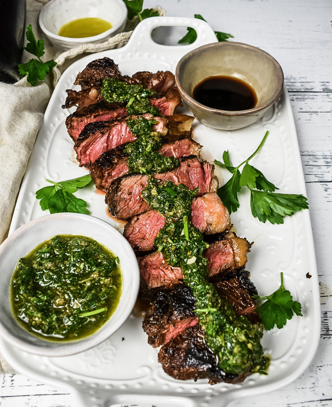 Grilled Flank Steak With Salsa Verde Olivo Amigo